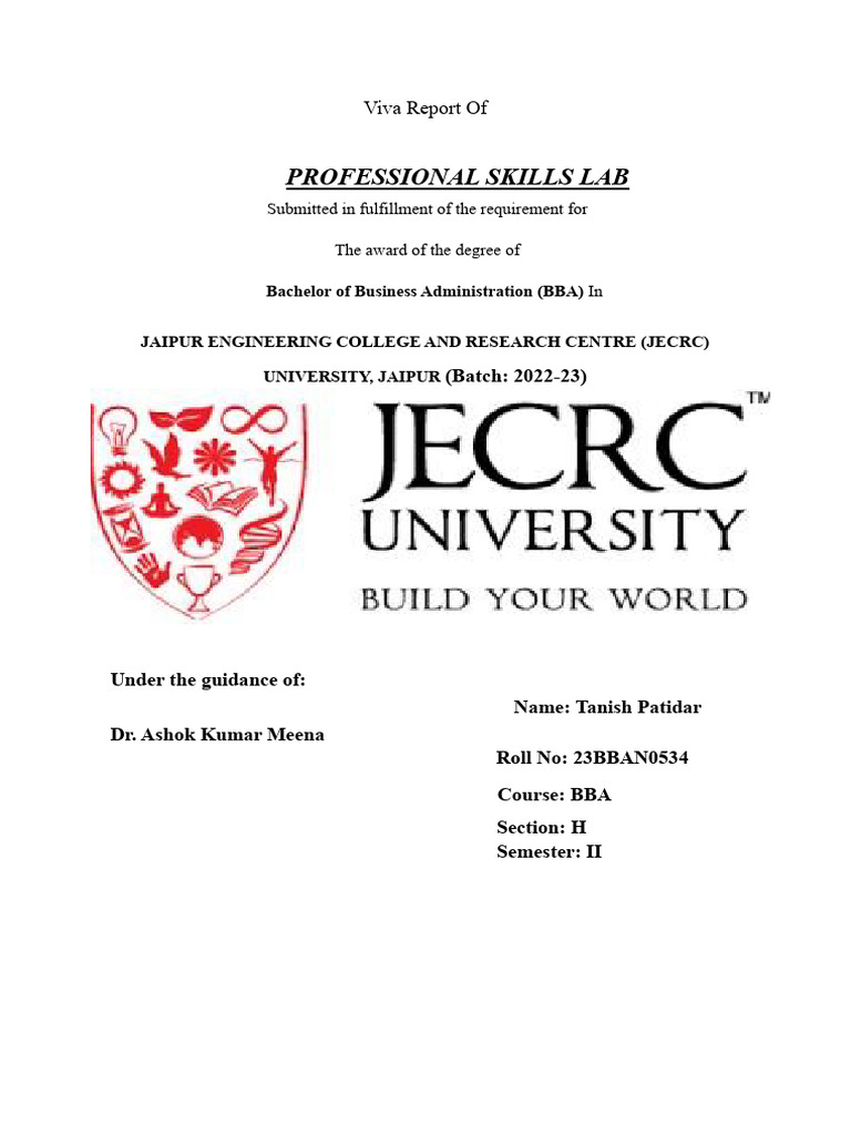 Viva Report of PS by Tanish Patidar | PDF | Psychological Concepts ...