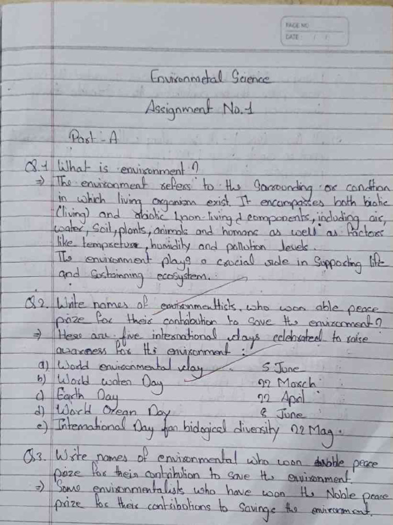 Evs Assignment 1 | PDF