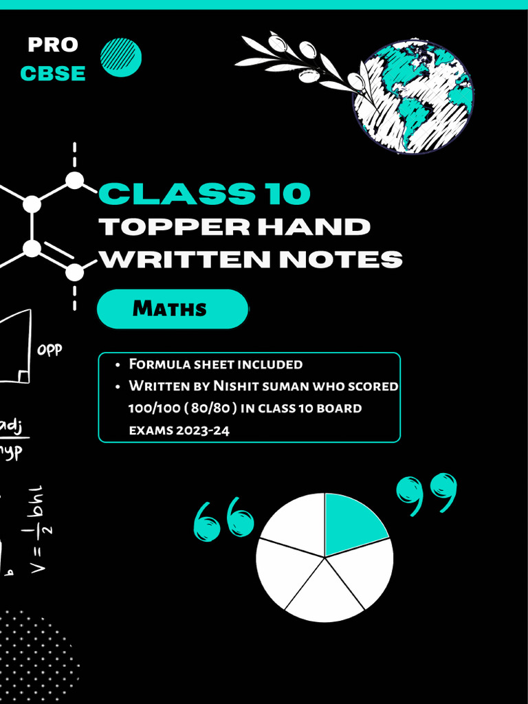 Class 10 Maths Topper Notes by Procbse | PDF | Geometric Objects ...
