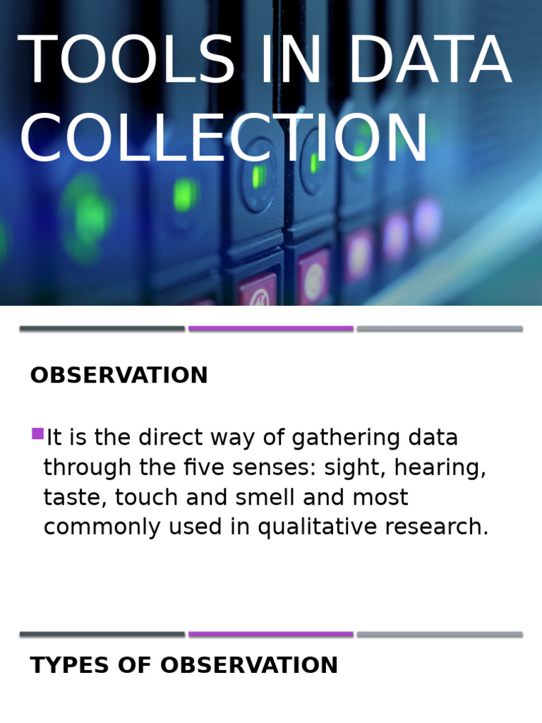 Tools in Data Collection OBSERVATION 1 | PDF