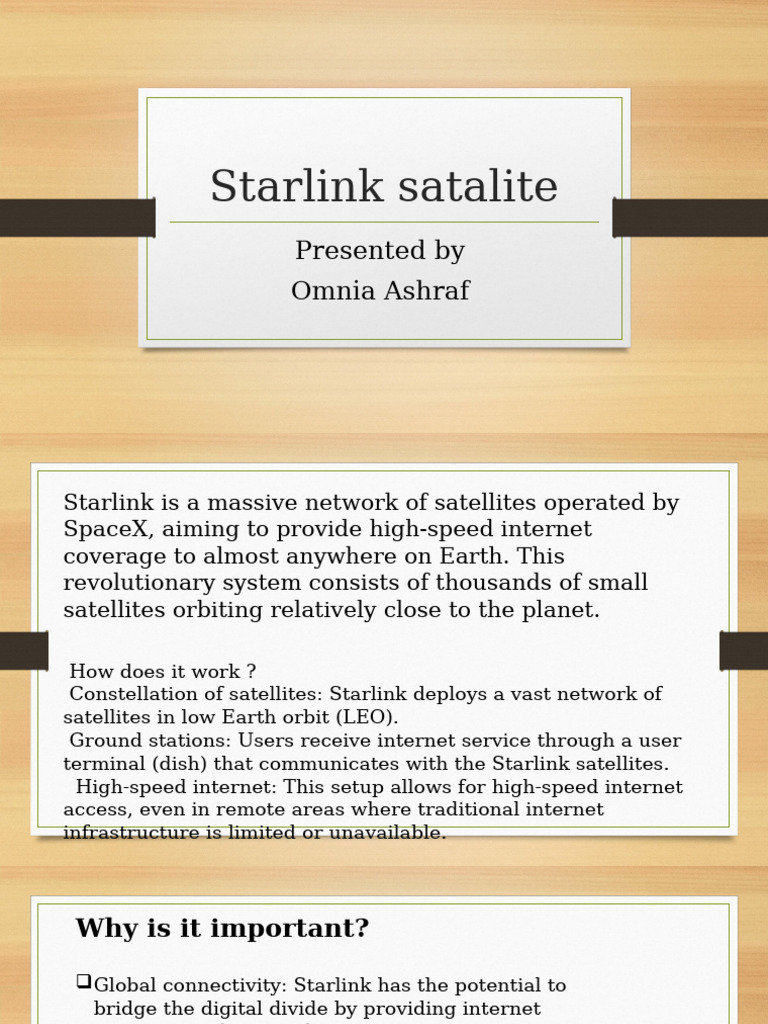 Omnya Ashraf .Network (Starlink Satalite) | PDF