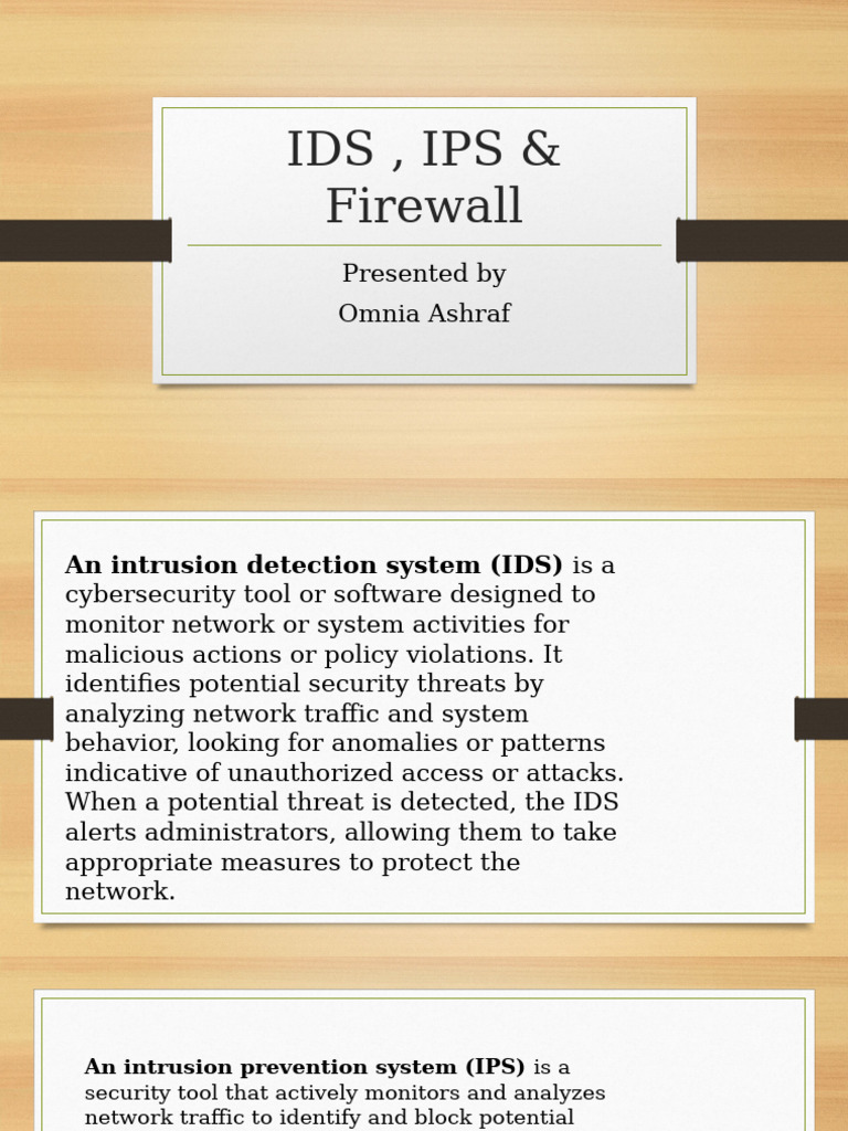 Omnya Ashraf .Nerwork (IDS, IPS, Firewall) | PDF | Firewall (Computing) | Security