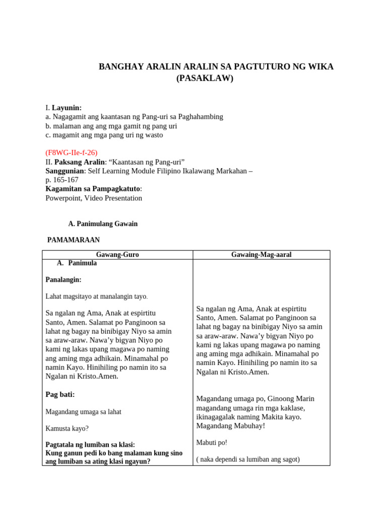 Kaantasa NG Pang-Uri 2 | PDF