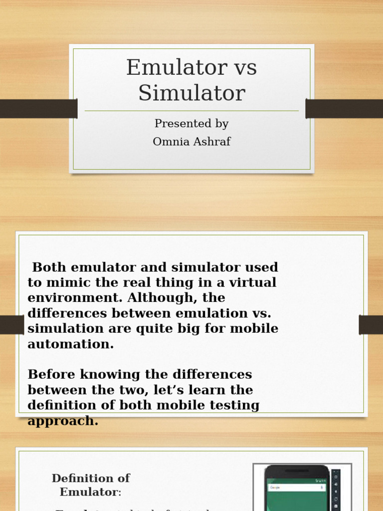 Omnya Ashraf - Network (Emulator Vs Simulator) | PDF | Emulator | Simulation