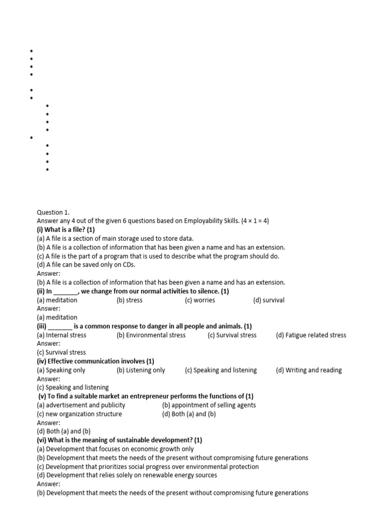 Sample Paper - Ii: Instructions | PDF | Databases | Computing