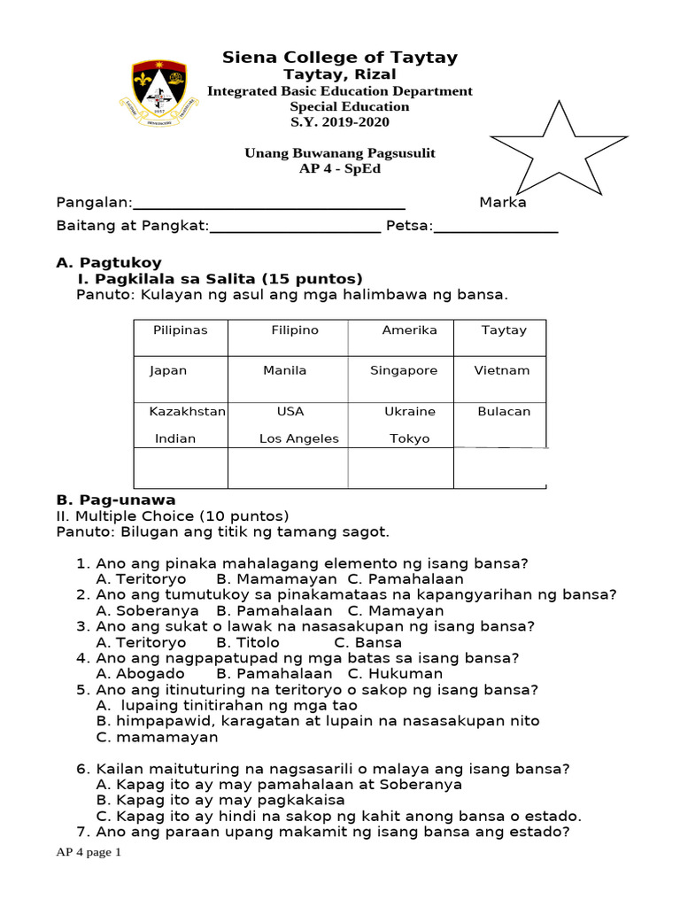 Ap 4 Exam 2019 Pdf