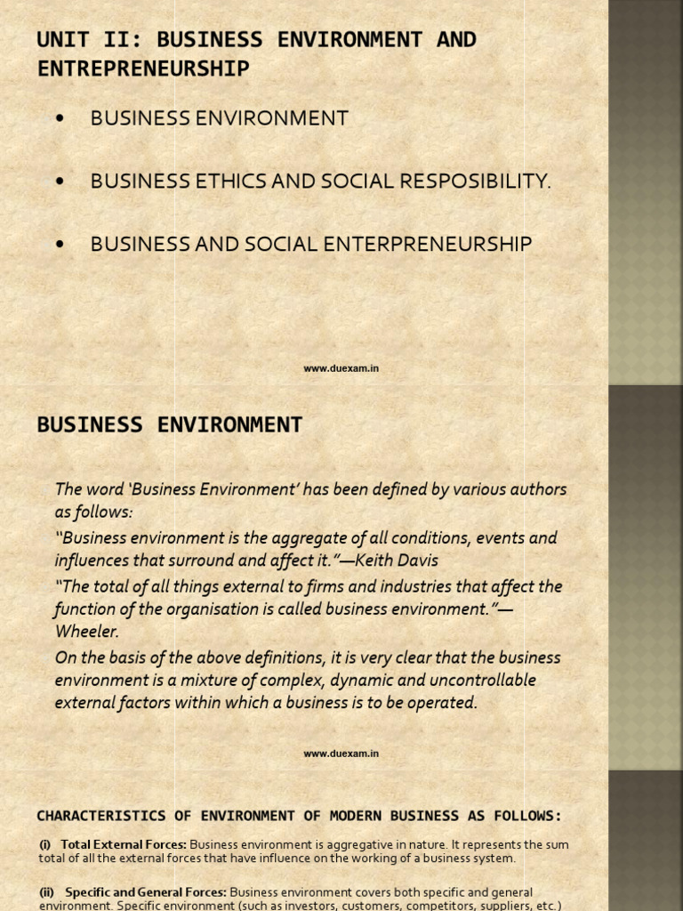 UNIT - 2 BUSINESS ORGANISATION AND MANAGEMENT | PDF | Entrepreneurship ...