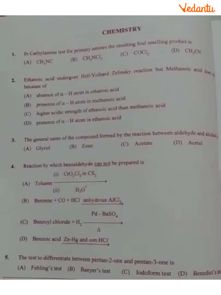 KCET 2022 Question Paper For Chemistry - Free PDF Download | PDF ...