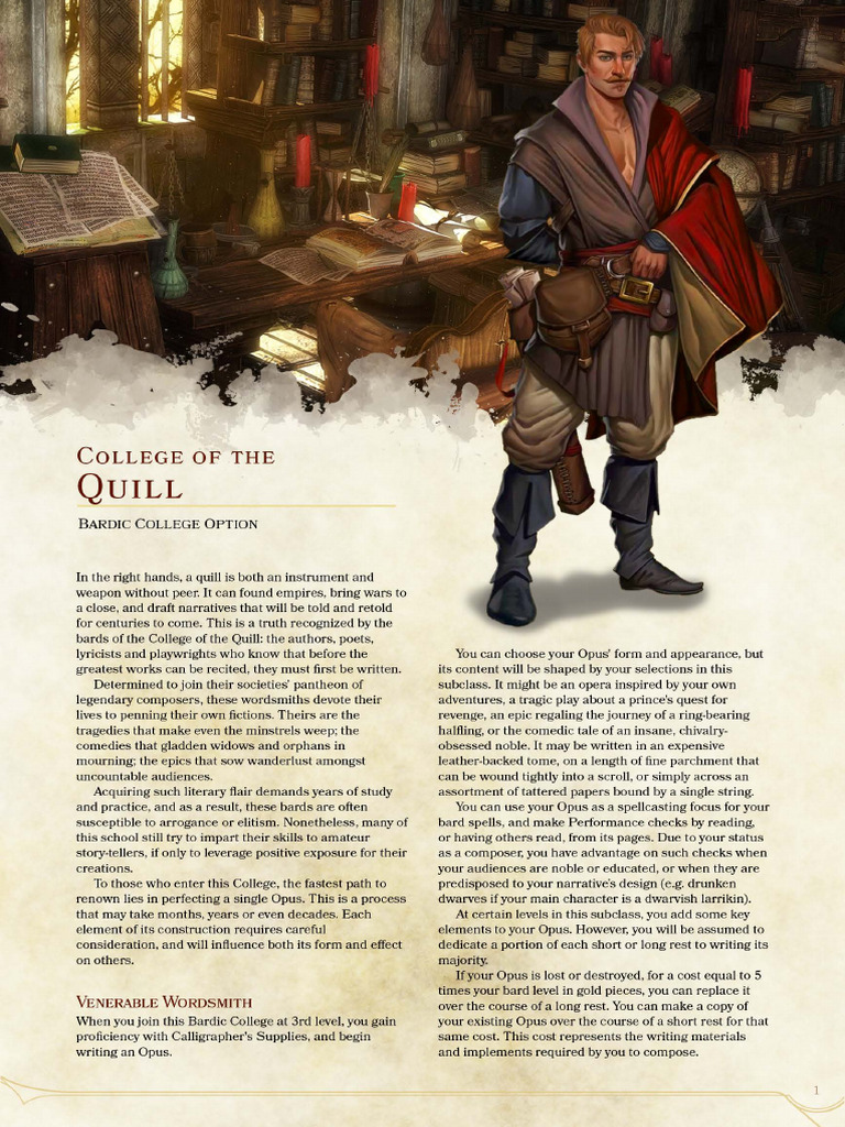 College of The Quill v1 - 2 | PDF