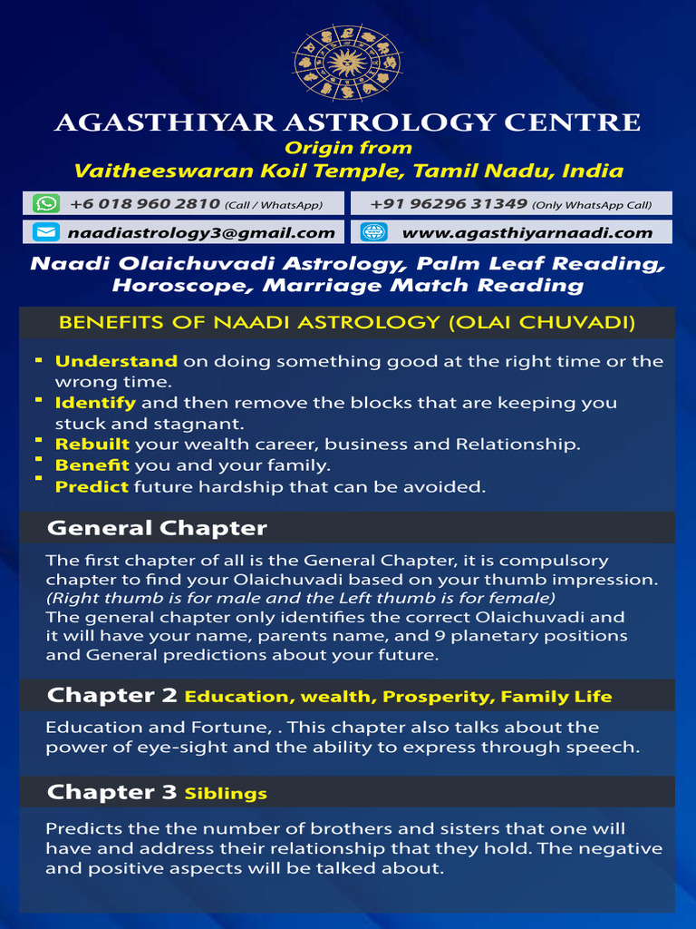 Naadi Astrology: Palm Leaf Readings | PDF | Marriage