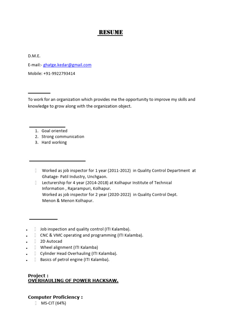 KD Resume 18.2 | PDF