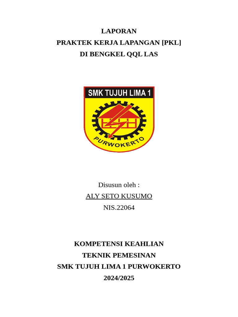 Laporan PKL Aly Xii TP 1-1 | PDF