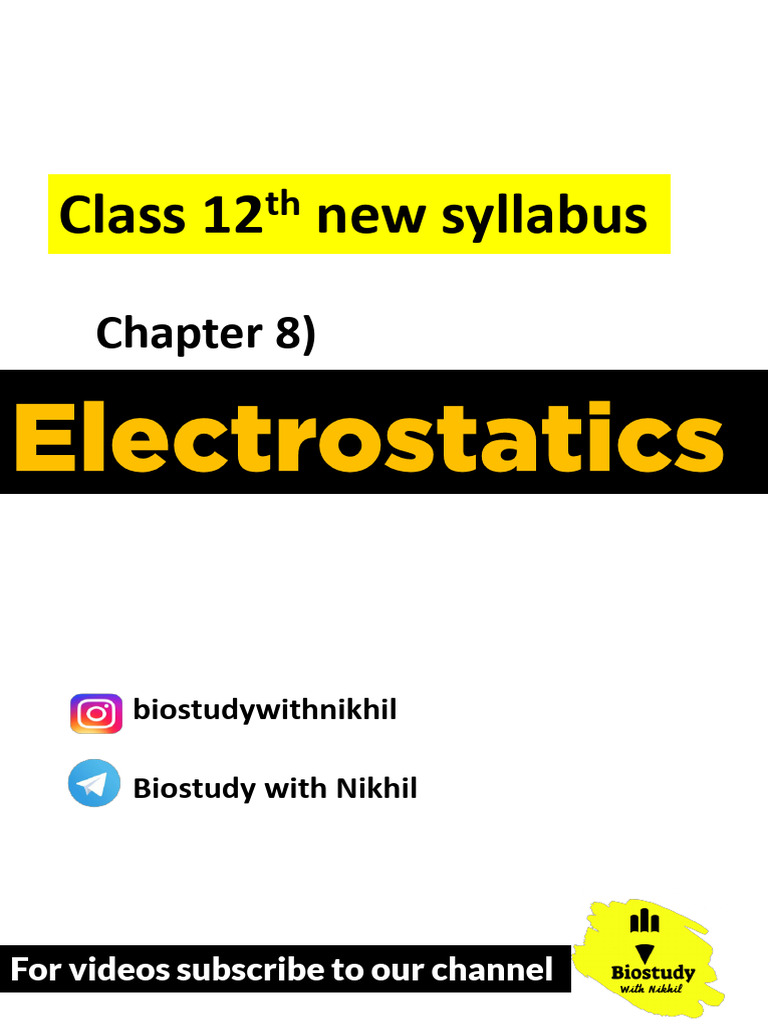 Ch8 Electrostatics | PDF
