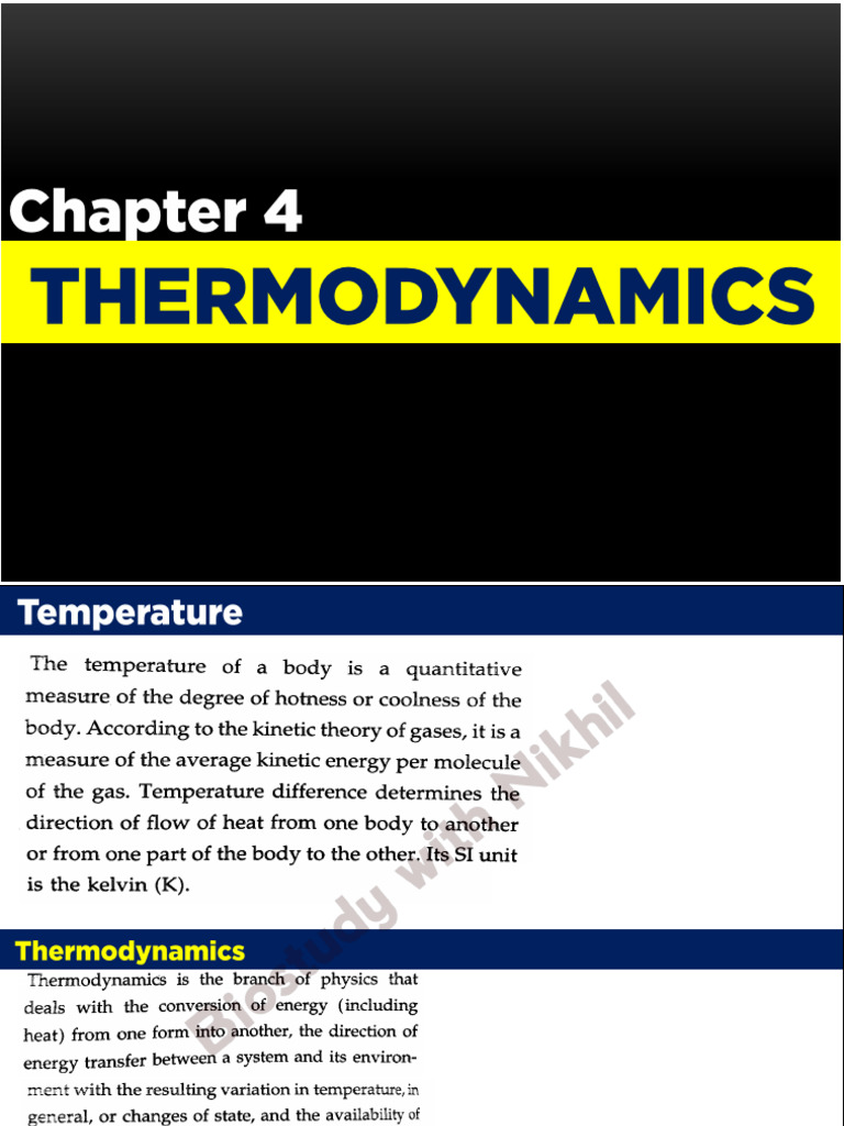 Ch4 Thermodynamics | PDF