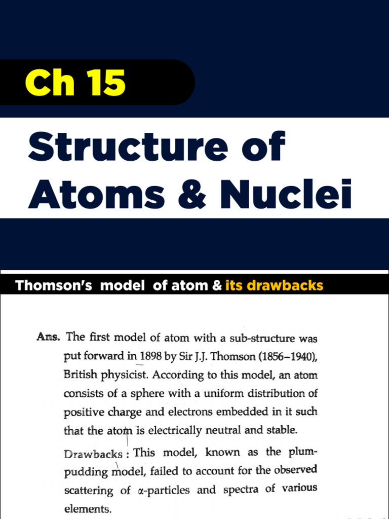 Ch15 Structure of Atom & Nulci | PDF