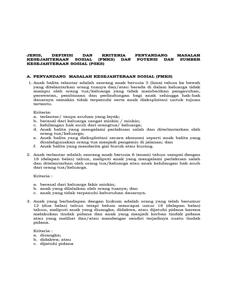 JENIS PPKS Permensos 8 TH 2012-1 | PDF