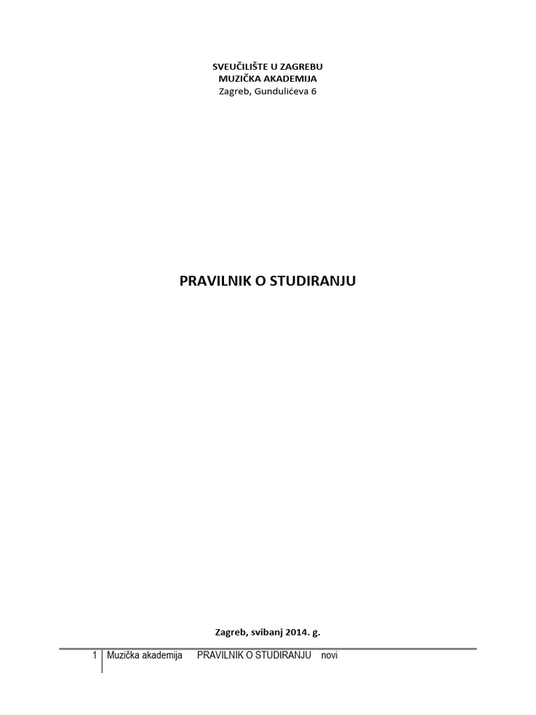 4 PRAVILNIK O STUDIRANJU Integrirani - v2 | PDF