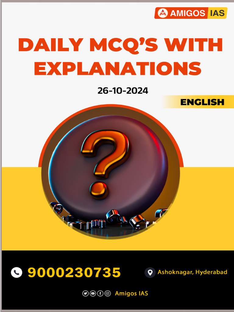 Daily MCQS With Explanations Tspsc&appsc 26 10 24 English | PDF | Sustainability | Progressive Tax