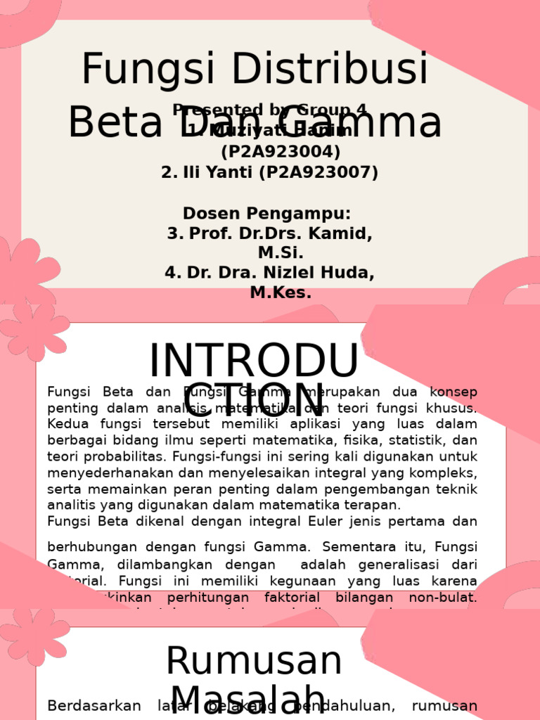 K4 PPT Fungsi Beta Dan Gamma | PDF