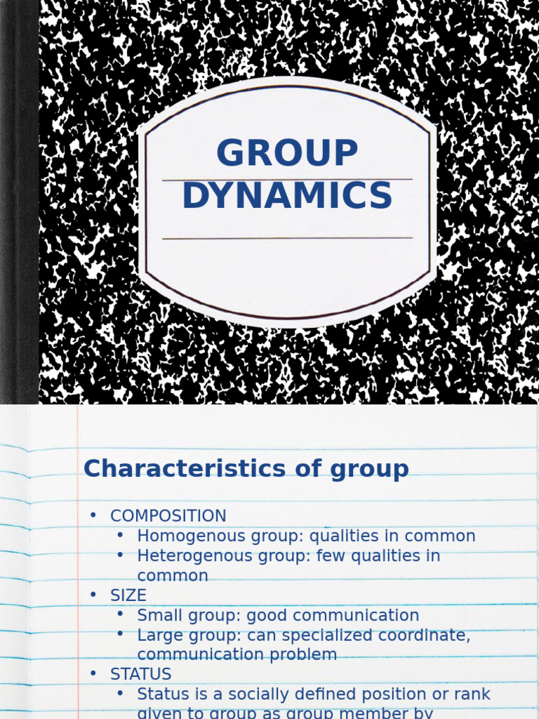 Group Dynamics | PDF | Group Cohesiveness | Decision Making