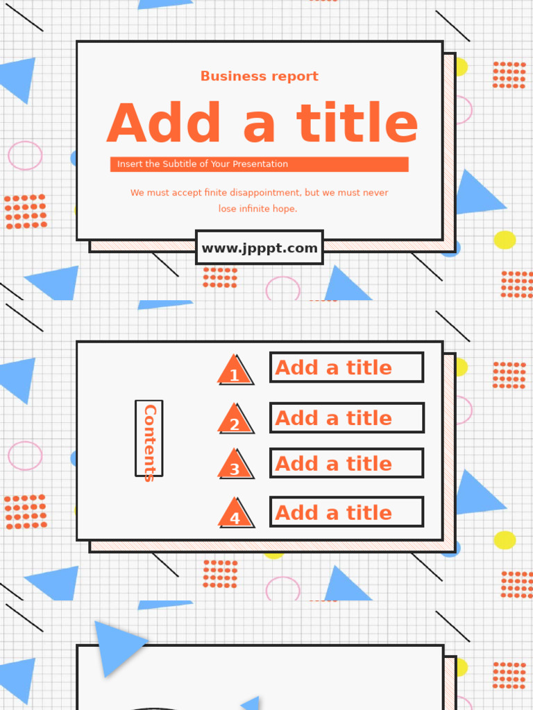 Memphis Style Business PPT Templates | PDF