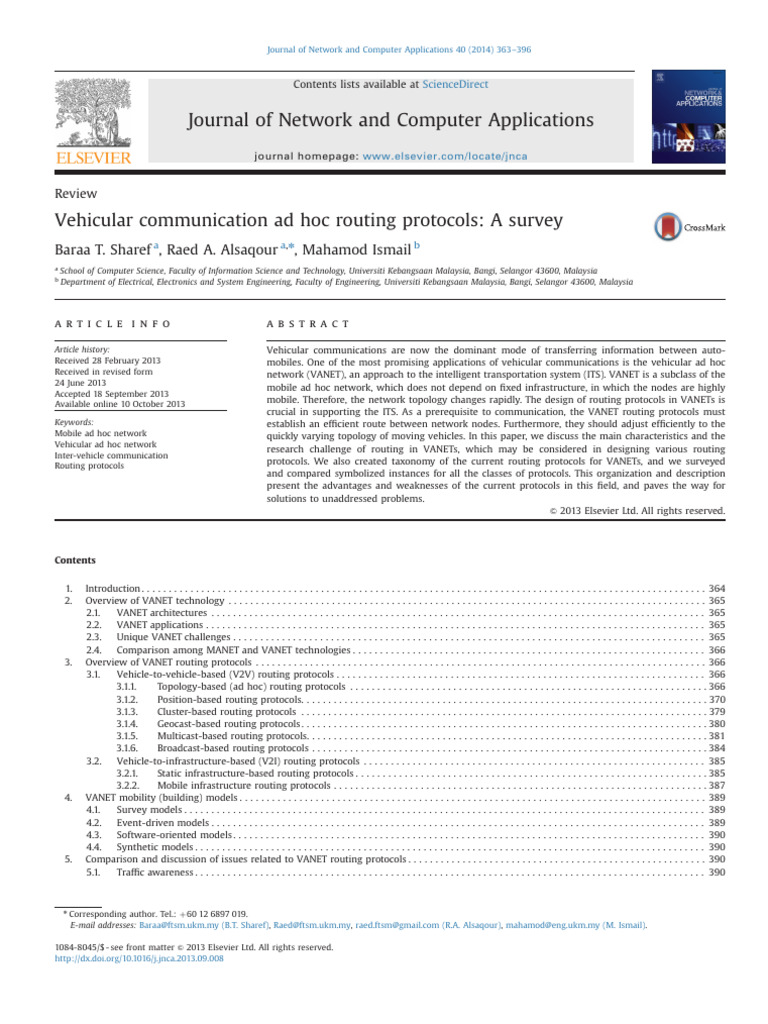 VANET Routing Protocols Survey | PDF | Routing | Wireless Ad Hoc Network