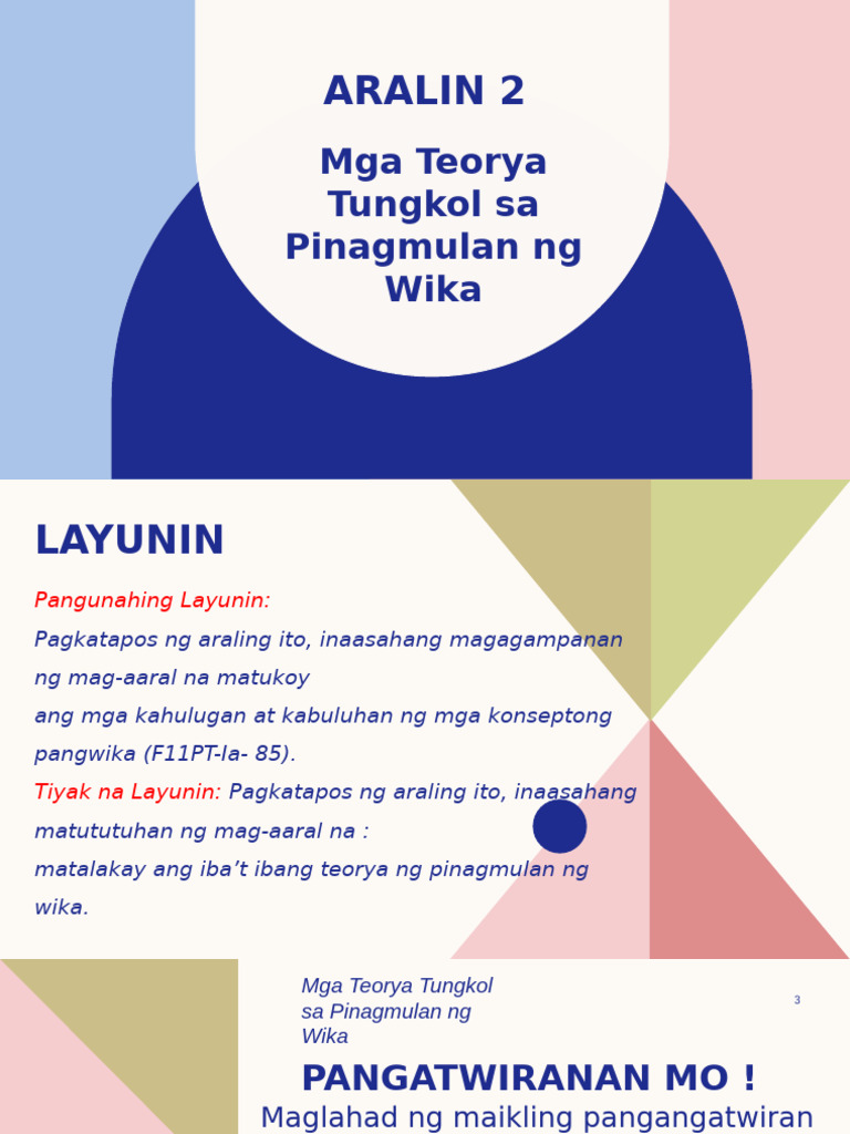 Aralin2 2nd Day w01 Teorya NG Wika | PDF