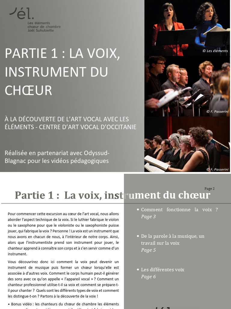 La Voix : Instrument du Chœur | PDF | Voix humaine