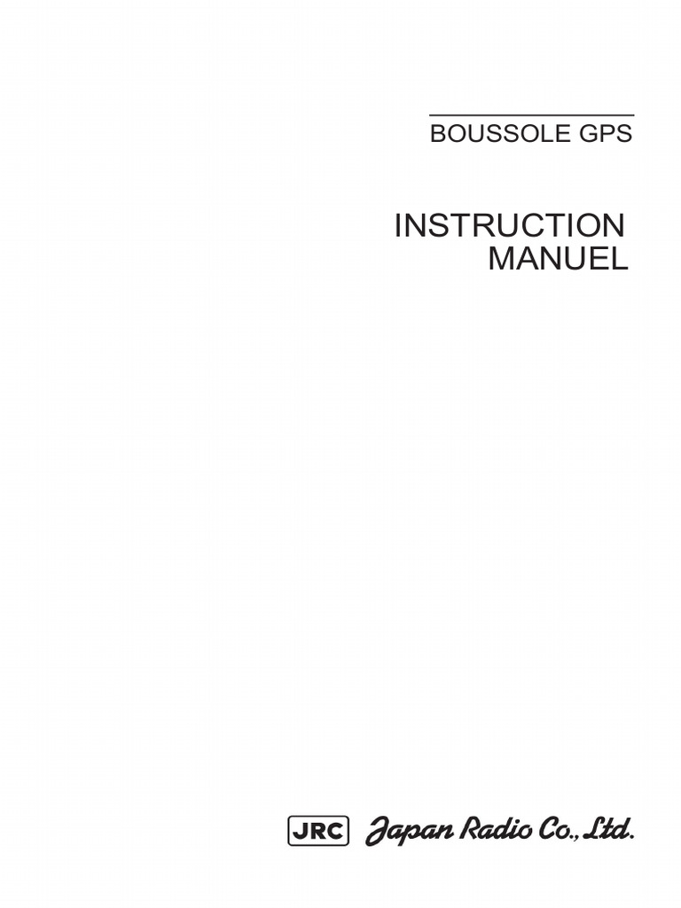 Manuel d'utilisation Boussole GPS JLR-21/31 | PDF | Antenne (Radio) | Radar