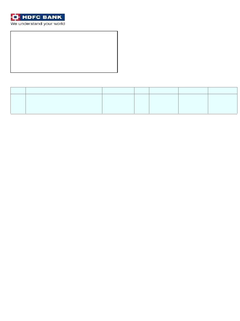 HDFC April Statement | PDF | Financial Services | Banks