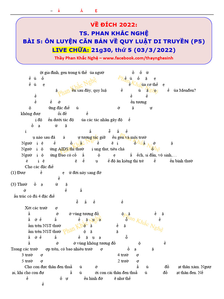 05. Ôn tập căn bản về QLDT (P5) | PDF