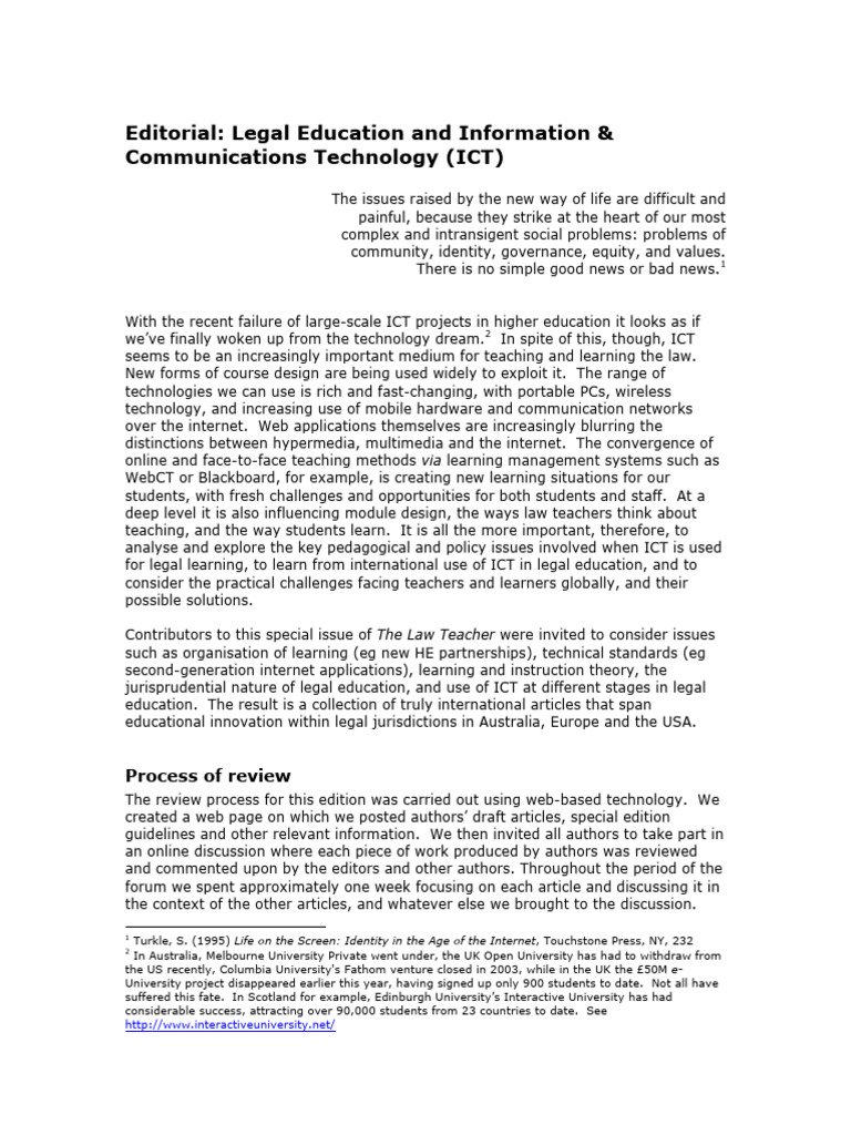Maharg Editorial 2005 | PDF | Educational Technology | Learning