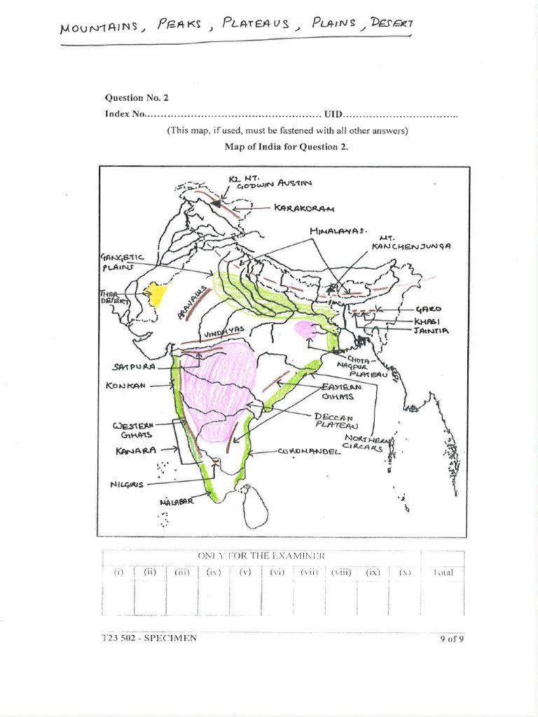 Complete Map of India - ICSE | PDF