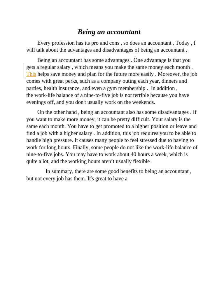 Being An Accountant | PDF