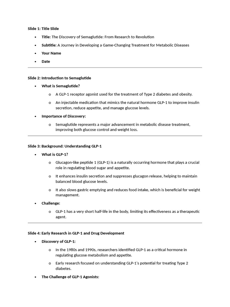 Semaglutide | PDF | Medicine | Medical Treatments