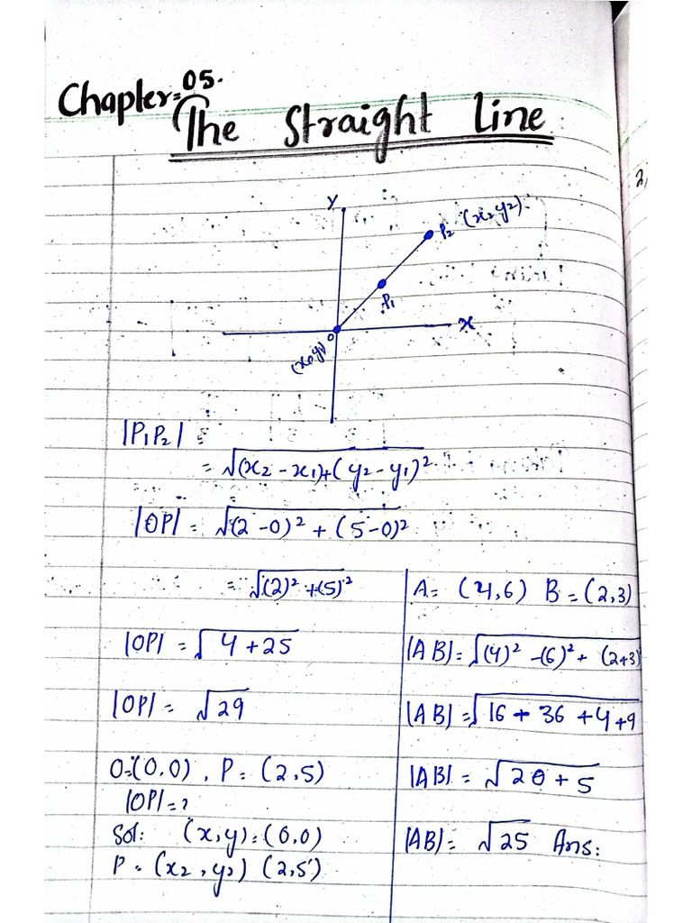 Chapter # 5 (Straight Line) | PDF