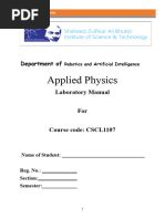Applied Physics-I Lab Manual | PDF