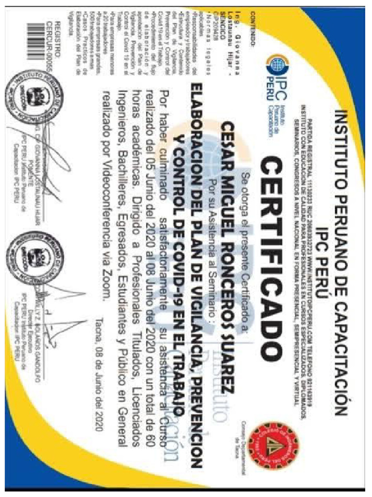 Certificado de Curso de Carpintería | PDF