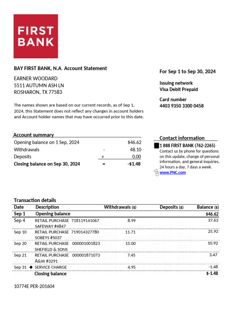 Bay FIRST BANK | PDF