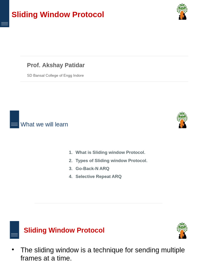 Sliding Window Protocol | PDF | Transmission Control Protocol | Network Protocols