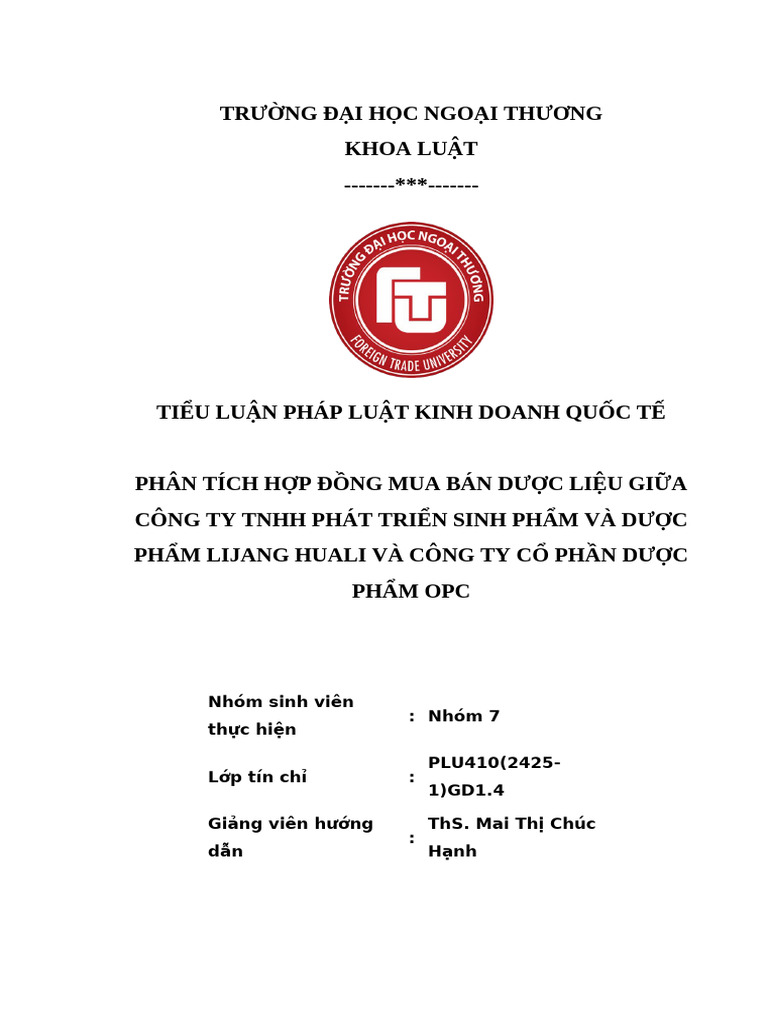 PLKDQT - Tiểu luận - Nhóm 7 | PDF