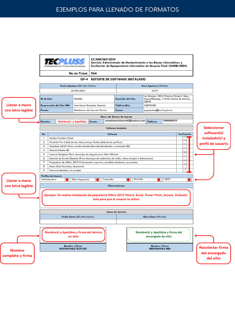 Llenado de Formatos | PDF | Microsoft Office | Software de la aplicacion