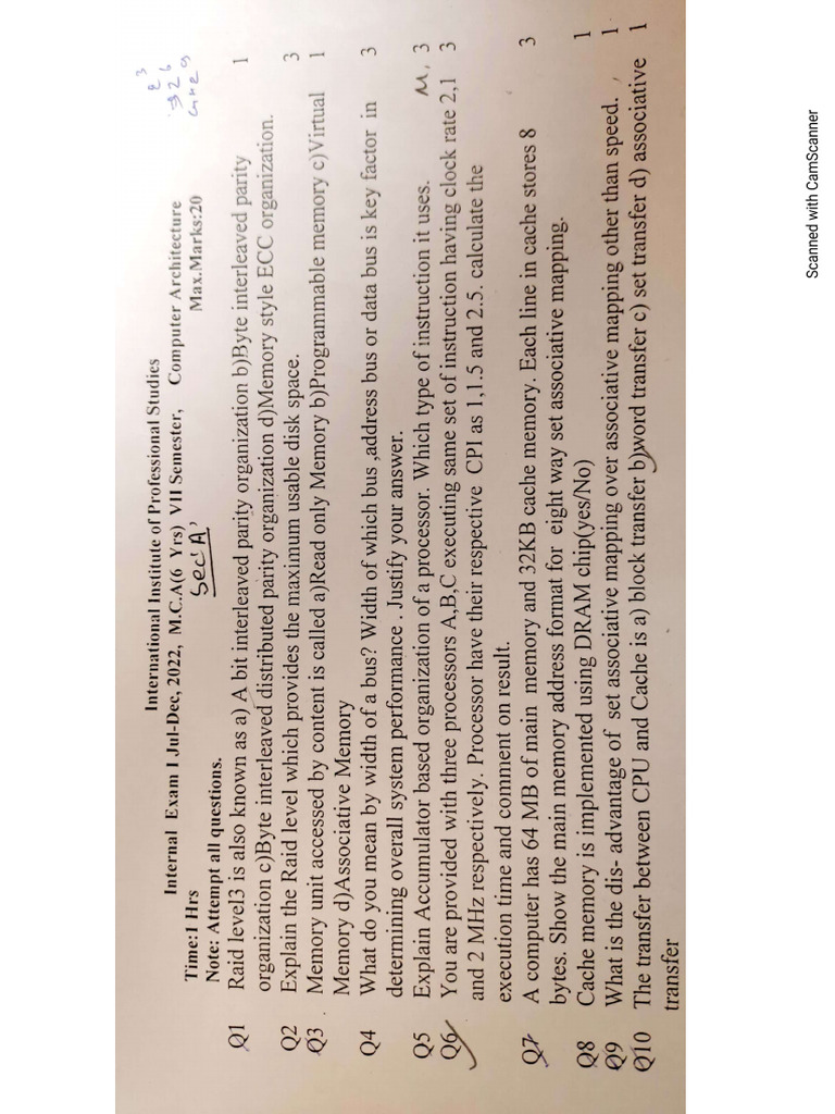 CA Papers 2022 MCA 7th Sem | PDF