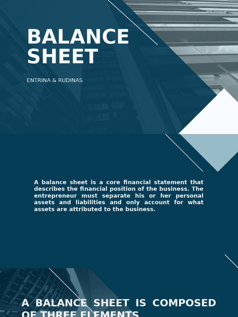 Entrep RUDINAS & Entrina | PDF | Balance Sheet | Equity (Finance)