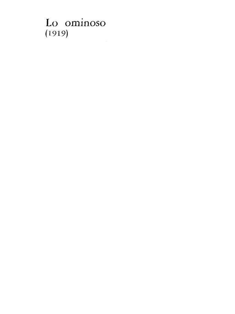 Lo Ominoso Freud | PDF