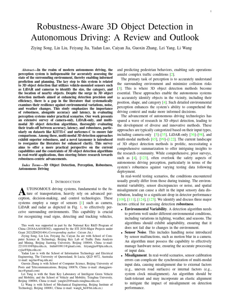 Robustness-Aware 3D Object Detection in Autonomous Driving: A Review ...