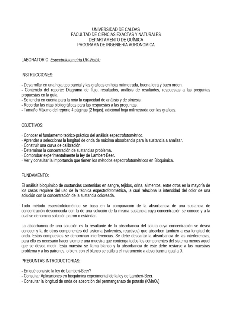 E Spectro Foto Me Tria | PDF | Espectrofotometria | Concentración