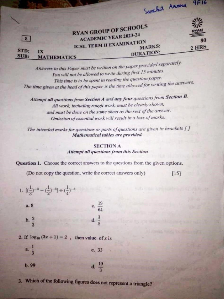 Mathematics Paper 2 | PDF | Area | Circle