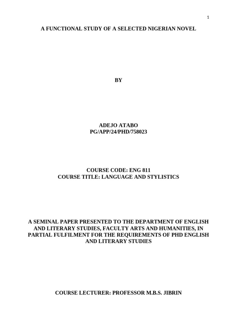 A Functional Study | PDF | Semantics | Linguistics
