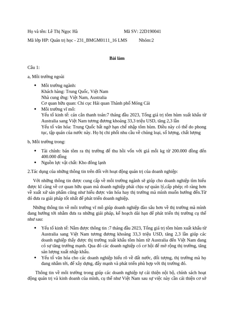 Lê Thị Ngọc Hà QTH | PDF